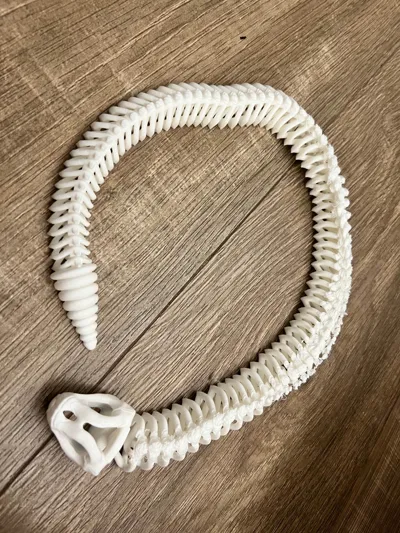 Articulated Snake Skeleton Toy – Flexible Model - Free 3D Print Model ...