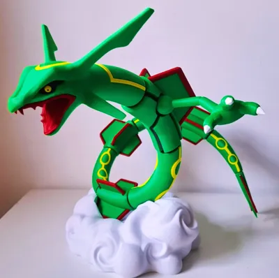 Rayquaza (Pokemon) Fully disassembled 23cm tall - Free 3D Print Model ...