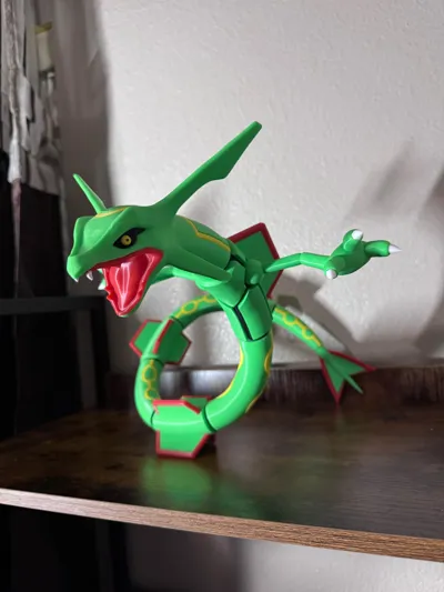 Rayquaza (Pokemon) Fully disassembled 23cm tall - Free 3D Print Model ...