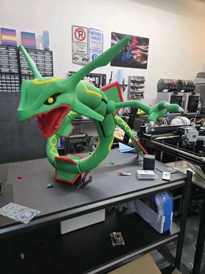 Rayquaza (Pokemon) Fully disassembled 23cm tall - Free 3D Print Model ...