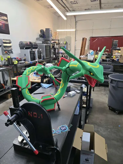 Rayquaza (Pokemon) Fully disassembled 23cm tall - Free 3D Print Model ...