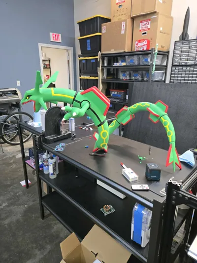 Rayquaza (Pokemon) Fully disassembled 23cm tall - Free 3D Print Model ...