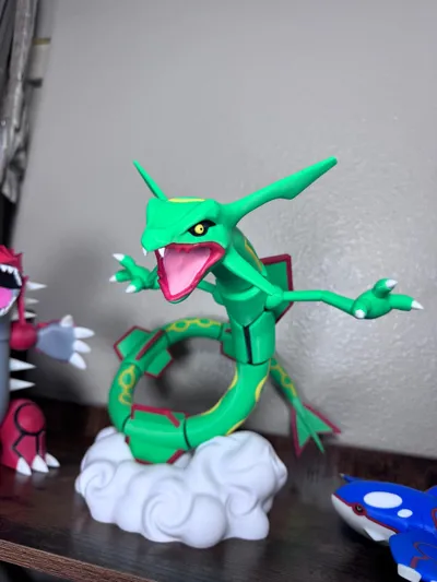 Rayquaza (Pokemon) Fully disassembled 23cm tall - Free 3D Print Model ...