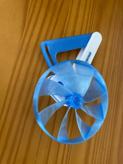 Squeeze Powered Flywheel Fan - Free 3D Print Model - MakerWorld