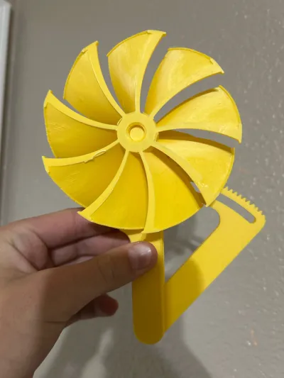 Squeeze Powered Flywheel Fan - Free 3D Print Model - MakerWorld