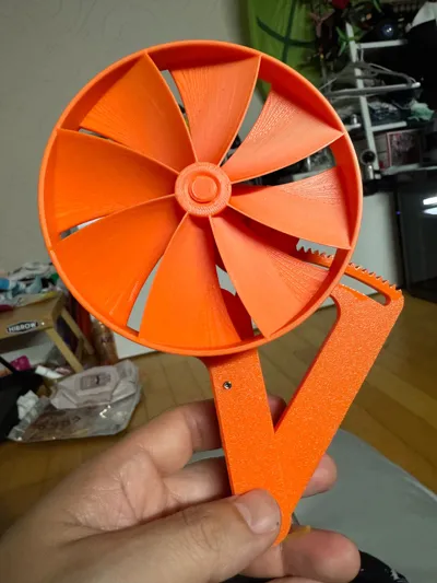 Squeeze Powered Flywheel Fan - Free 3D Print Model - MakerWorld