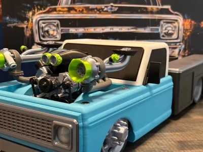 LS V8 Twin Turbo Engine 1/6 Scale - Free 3D Print Model - MakerWorld
