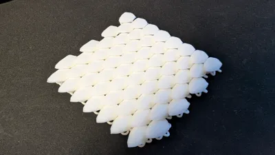 Snake Scale Hexagonal Chainmail - Print in place by RileyDesigns - MakerWorld