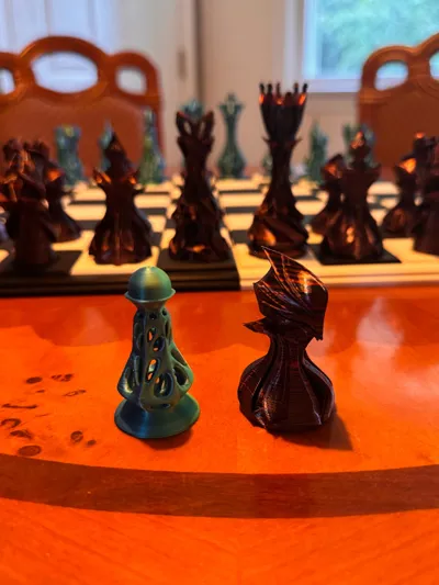 Stylized Chess Set by Ivano MakerWorld: Download Free 3D Models