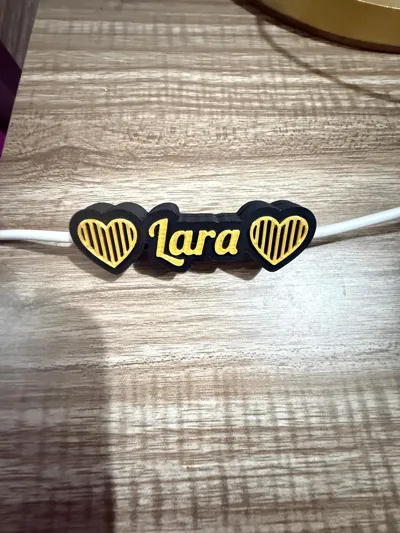 Customizable Custom Cable or charger name tag - Free 3D Print Model ...