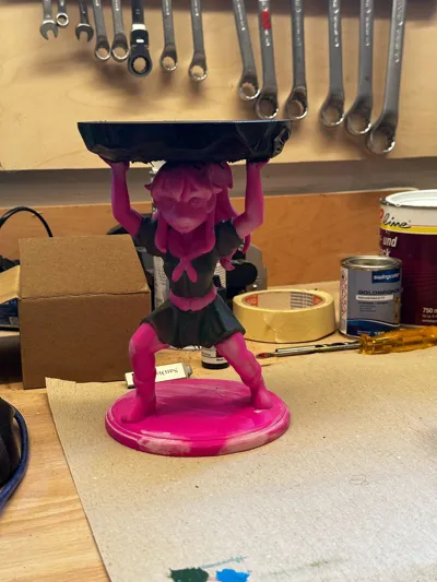 Anime Girl – GPU Support Stand – Statue - Free 3D Print Model - MakerWorld