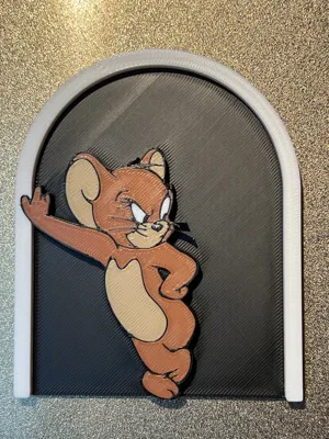 Tom and Jerry Decorative Wall Hole Remixed by Marc Elbichon - MakerWorld