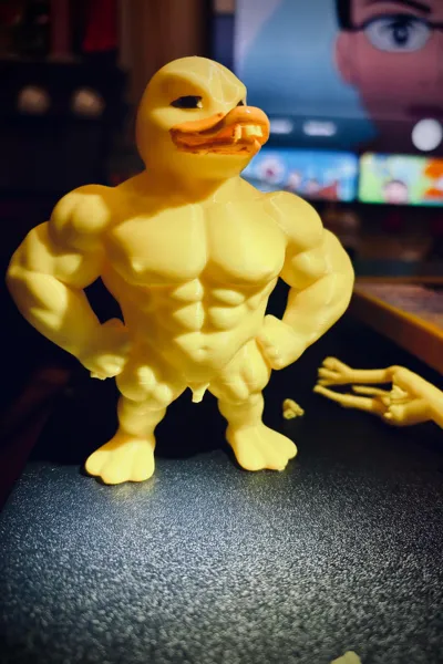 Muscular Rubber Duck funny toy - Free 3D Print Model - MakerWorld