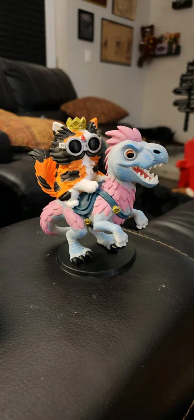 Princess Donut Riding Mongo - Dungeon Crawler Carl by Loligo MakerWorld: Download Free 3D Models
