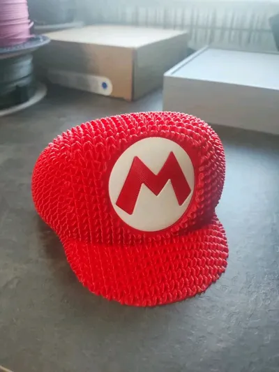 Cute Knitted Super Mario Cap - Free 3D Print Model - MakerWorld