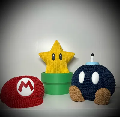 Cute Knitted Super Mario Cap - Free 3D Print Model - MakerWorld