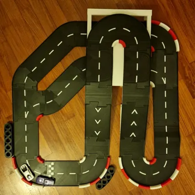 Modular CyberBrick Race Track Builder - Free 3D Print Model - MakerWorld