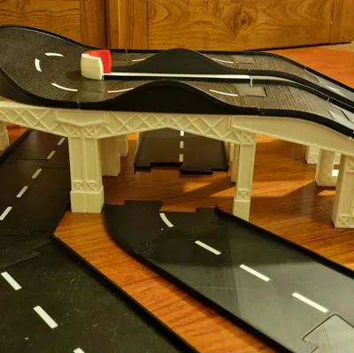 Modular CyberBrick Race Track Builder - Free 3D Print Model - MakerWorld