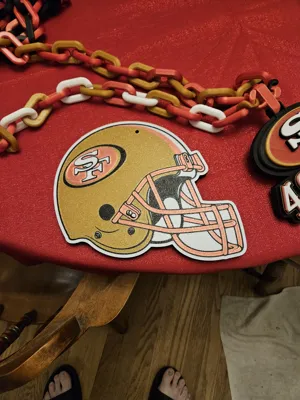 San Francisco 49ers Helmet NFL Big Chain Charm by Munark - MakerWorld