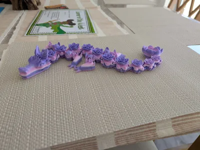 Articulated Flower Dragon - Free 3D Print Model - MakerWorld
