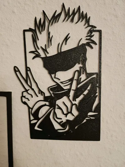 Jujutsu Kaisen Satoru Gojo Wall Art - Free 3D Print Model - MakerWorld