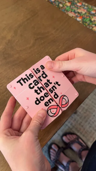 Infinity Card (FULLY CUSTOMIZABLE) - Free 3D Print Model - MakerWorld