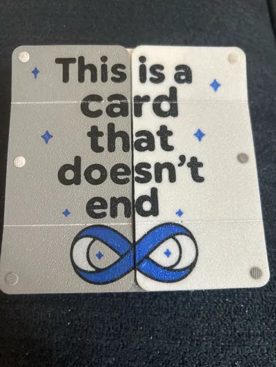 Infinity Card (FULLY CUSTOMIZABLE) - Free 3D Print Model - MakerWorld