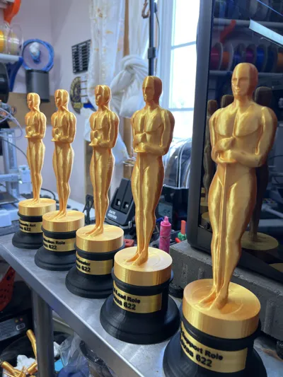 Oscar Trophy - With Base Plaque and Editable Text Remixed by ...