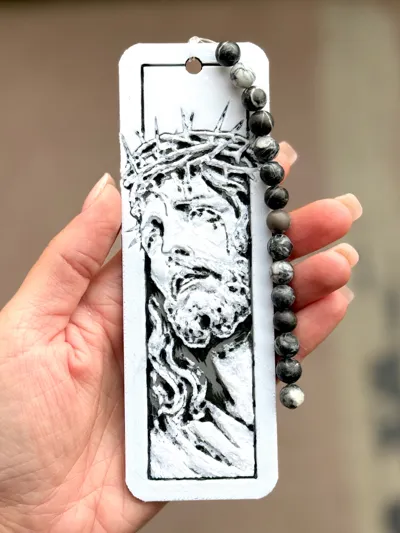 Christian Bookmark – Jesus Portrait - Free 3D Print Model - MakerWorld