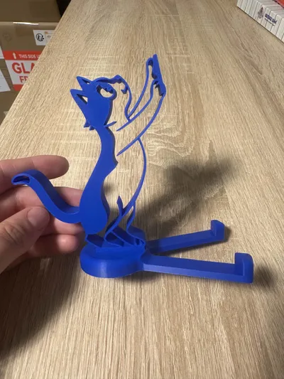 Cute Cat phone stand slot together holder by Ellcato3D MakerWorld ...