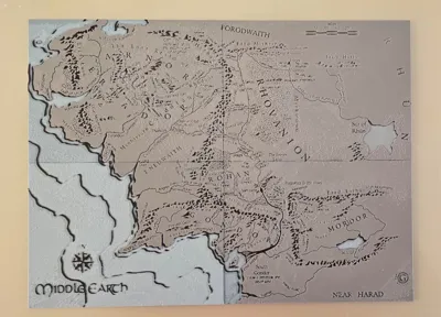 Middle-Earth LOTR Map - Free 3D Print Model - MakerWorld