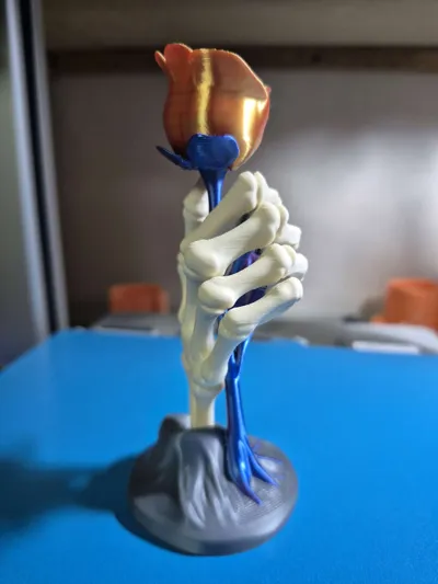 Skeleton Hand with Rose Symbol of Transience by Damakon MakerWorld ...