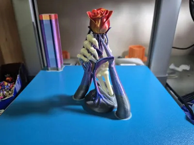 Skeleton Hand with Rose Symbol of Transience by Damakon MakerWorld ...