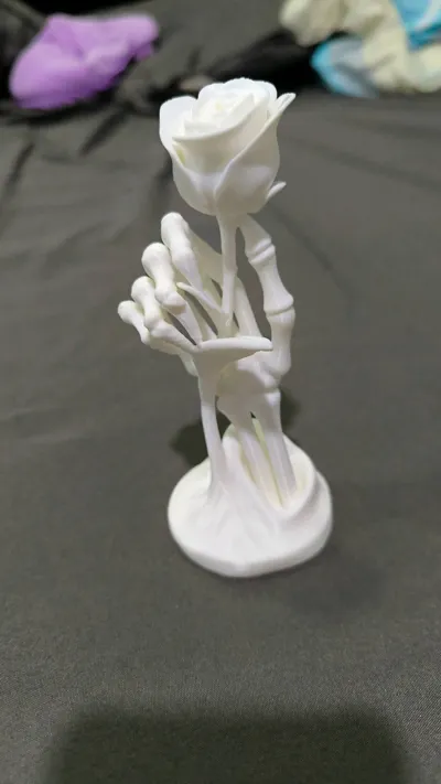 Skeleton Hand with Rose Symbol of Transience by Damakon MakerWorld ...