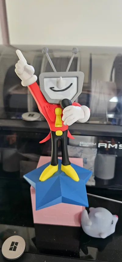 Deltarune Tenna Figure (No AMS required) - Free 3D Print Model - MakerWorld