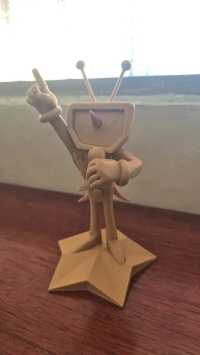 Deltarune Tenna Figure (No AMS required) - Free 3D Print Model - MakerWorld