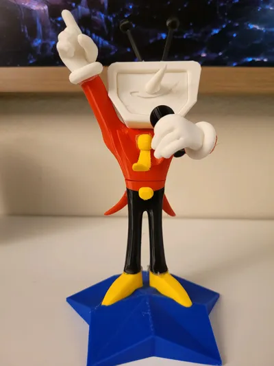 Deltarune Tenna Figure (No AMS required) - Free 3D Print Model - MakerWorld