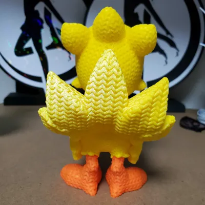 Knitted Chocobo - Free 3D Print Model - MakerWorld