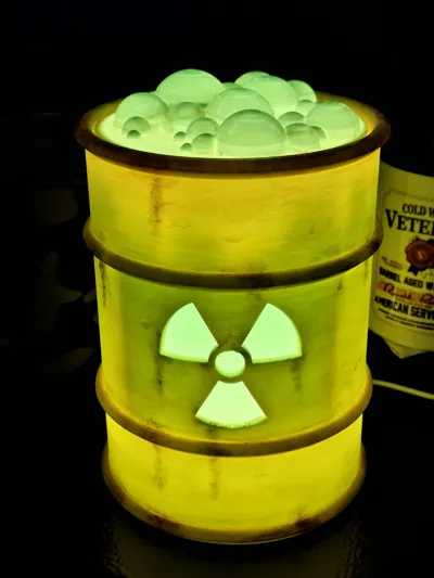 Toxic Waste Lamp - Eerie Radioactive Glow v2 - Free 3D Print Model ...