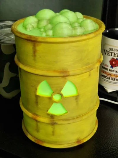 Toxic Waste Lamp - Eerie Radioactive Glow v2 - Free 3D Print Model ...
