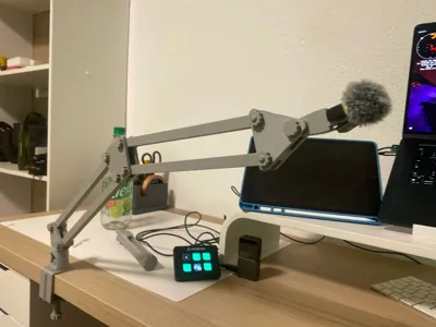 100% 3D-Printed Microphone Stand - Free 3D Print Model - MakerWorld
