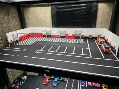 1:64 Scale Modular Garage Diorama - Free 3D Print Model - MakerWorld