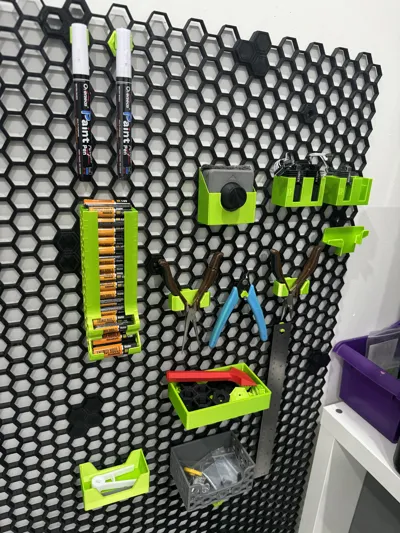 Easy to Remove Inserts HSW Honeycomb Storage Wall Remixed by yanshay MakerWorld: Download Free ...