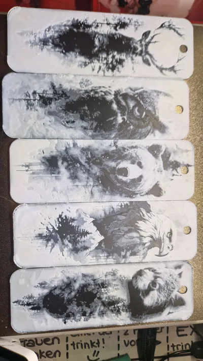 Set of 5 - forest animal bookmarks - Free 3D Print Model - MakerWorld
