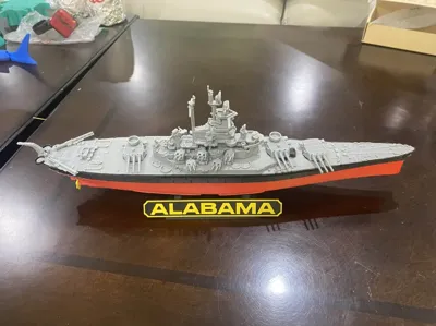 Battleship Alabama - Free 3D Print Model - MakerWorld