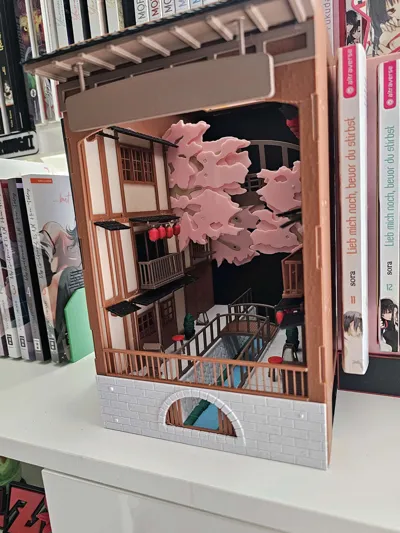 Japanese Alleyway Book Nook - Free 3D Print Model - MakerWorld