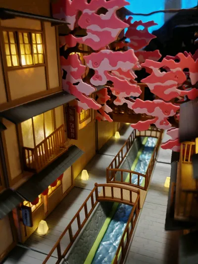 Japanese Alleyway Book Nook - Free 3D Print Model - MakerWorld