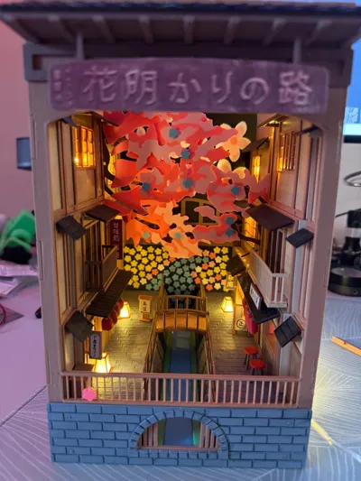 Japanese Alleyway Book Nook - Free 3D Print Model - MakerWorld