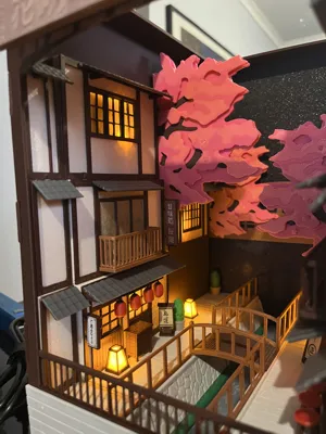 Japanese Alleyway Book Nook - Free 3D Print Model - MakerWorld