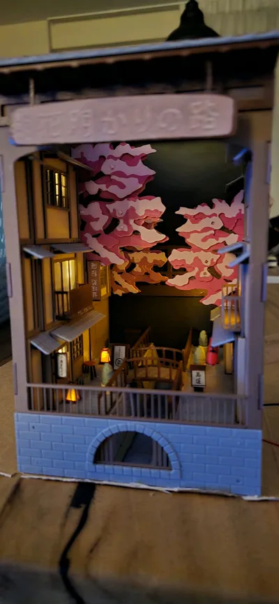 Japanese Alleyway Book Nook - Free 3D Print Model - MakerWorld